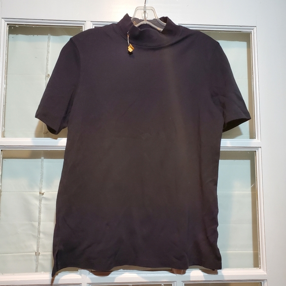 Tog Shop | Tops | The Tog Shop Black High Neck Tee M | Poshmark